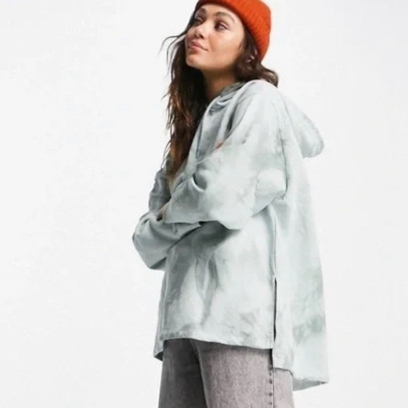 Topshop | Tops | Topshop Green Tie Dye Hoodie Sweatshirt | Poshmark